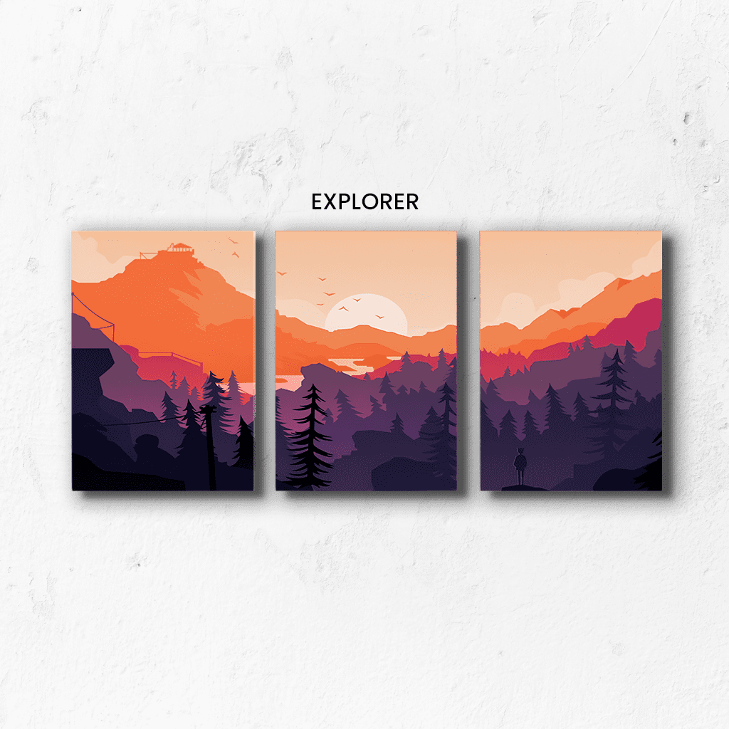 Buy Explorer Canvas Wall Art Online- Set of 3 – Aesthesy