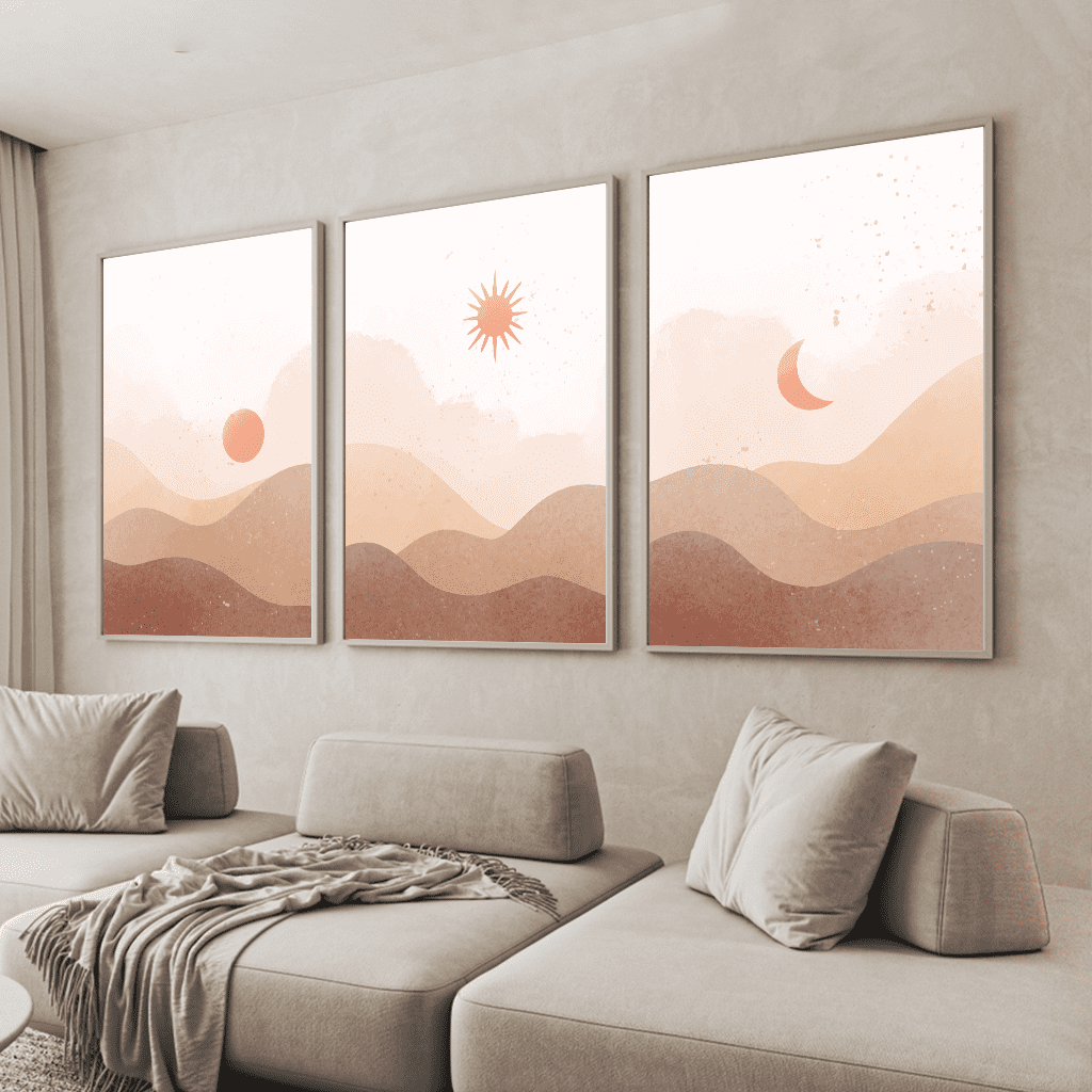 Buy Sunset Dreams Canvas Wall Art Online - Set of 3 – Aesthesy