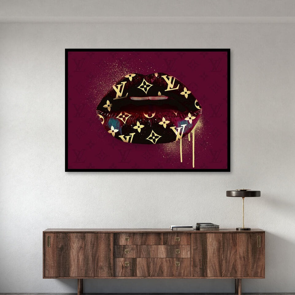 Louis Vuitton Drip Lips Wall Artwork Online – Aesthesy