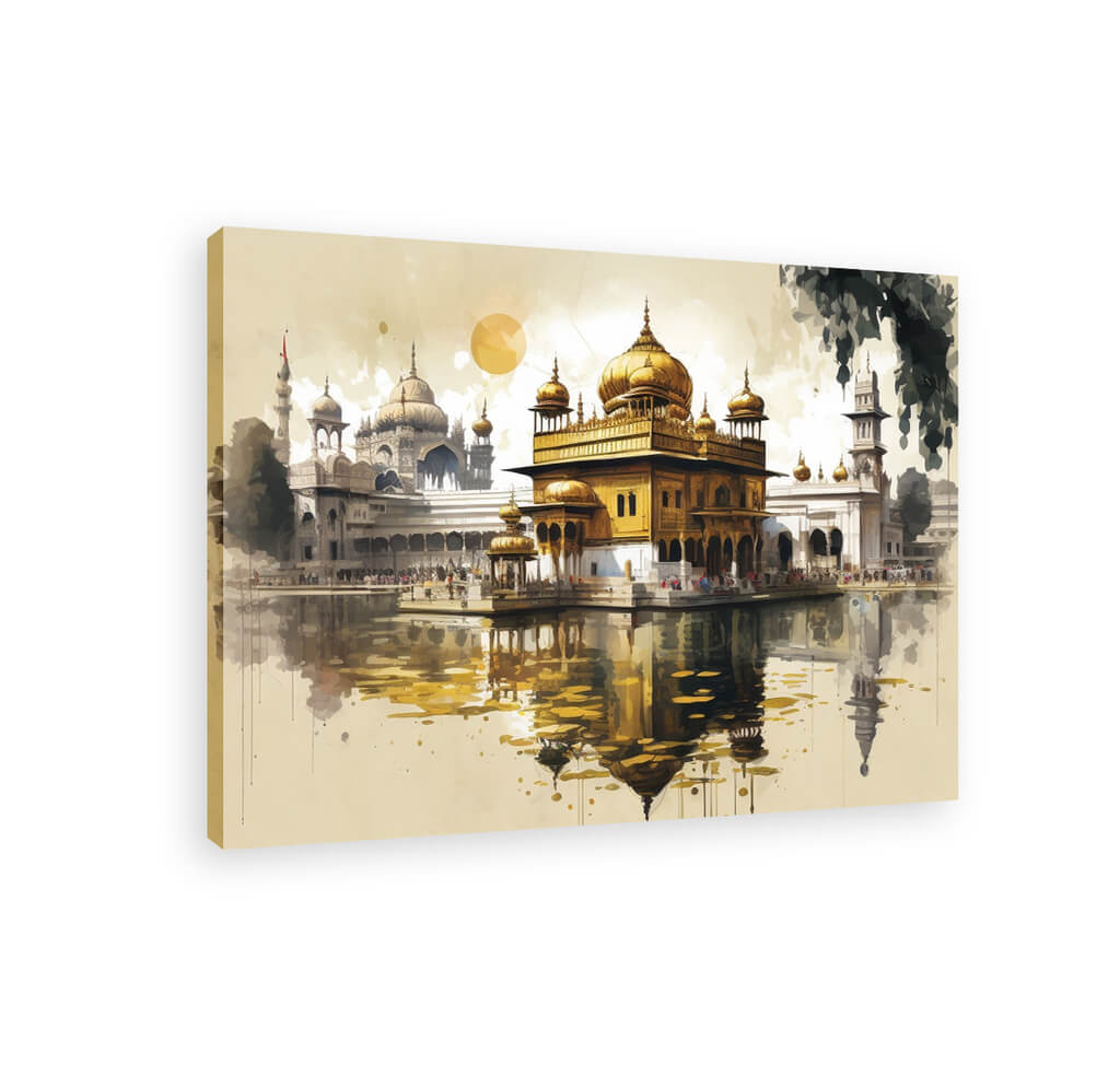 Shop Golden Glory - Masterpiece of The Golden Temple Canvas Wall ...